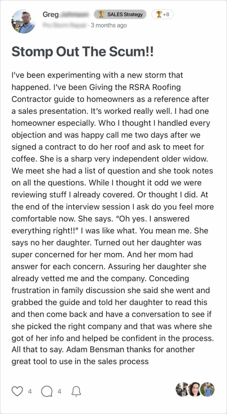 Roofing & Solar Reform Alliance (RSRA)